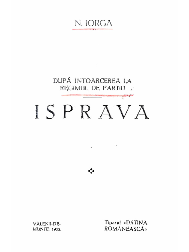 Nicolae Iorga - Isprava | PDF
