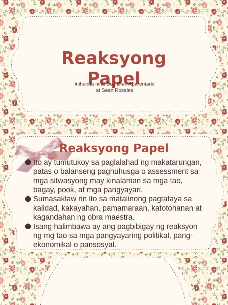 G11 Komunikasyon Reaksyong Papel PowerPoint | PDF