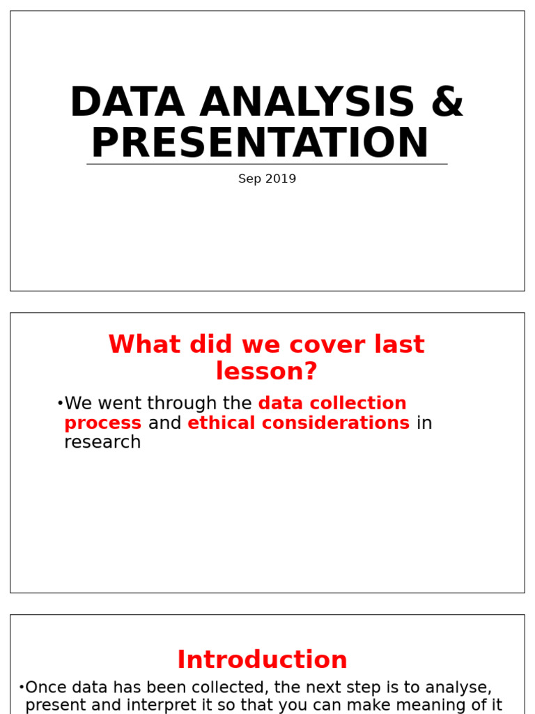 Data Analysis and Presentation Guide | PDF | Quartile | Type I And Type ...