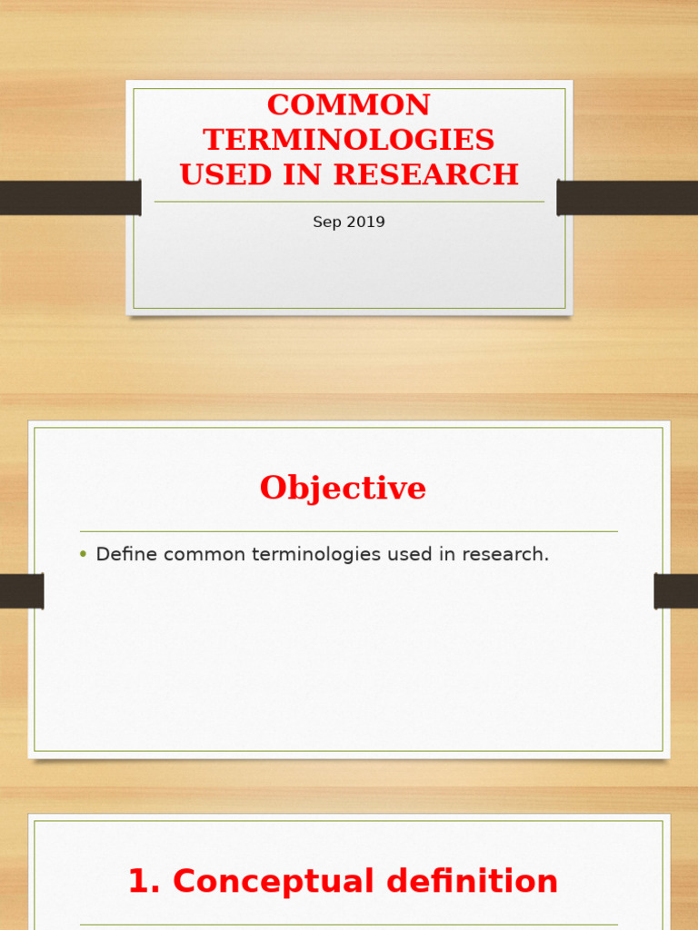 Key Research Terminologies Explained | PDF | Methodology | Science