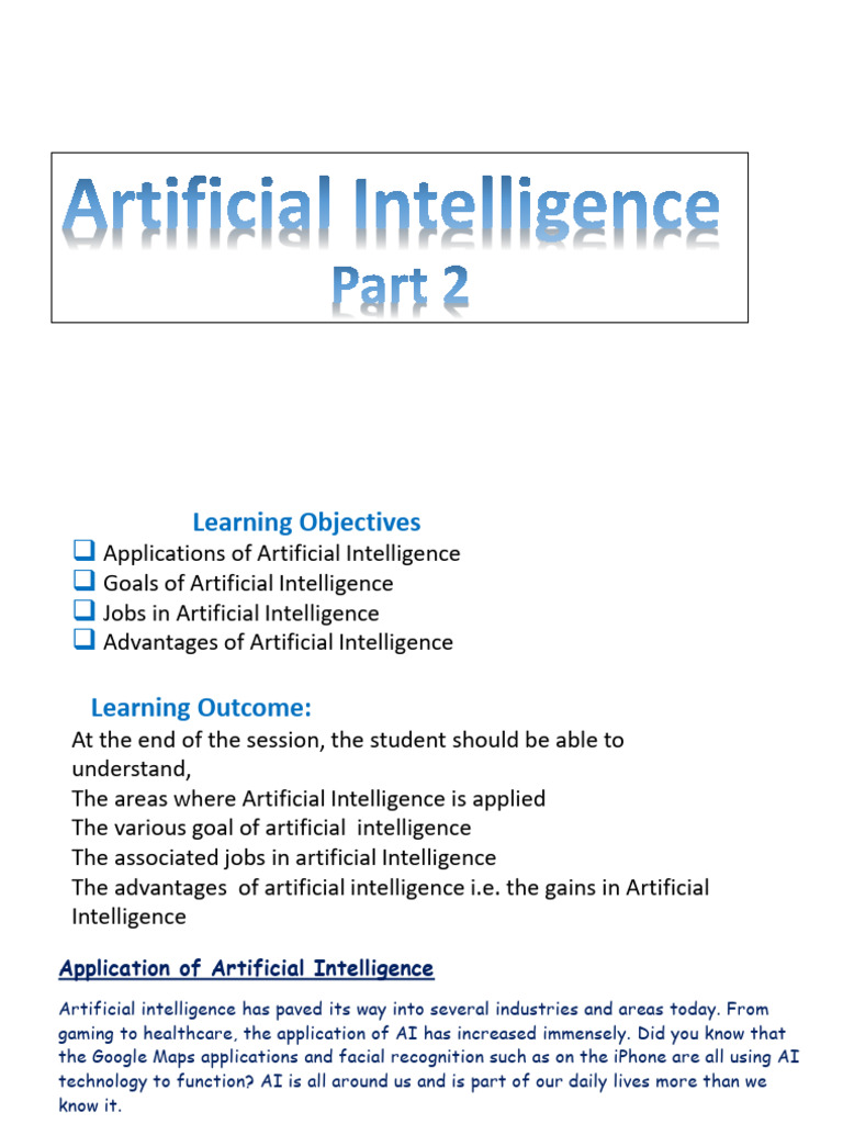 Grade 3 Artificial Intelligence Part 2 | PDF | Artificial Intelligence | Intelligence (AI ...