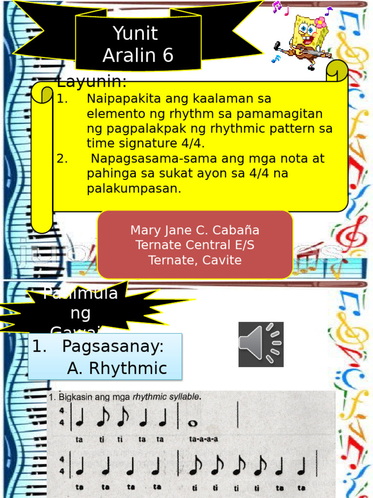 MUSIC 1-6-2 Quater 1 Aralin 6 PPTX - PDF Powerpoint Mapeh 4 | PDF