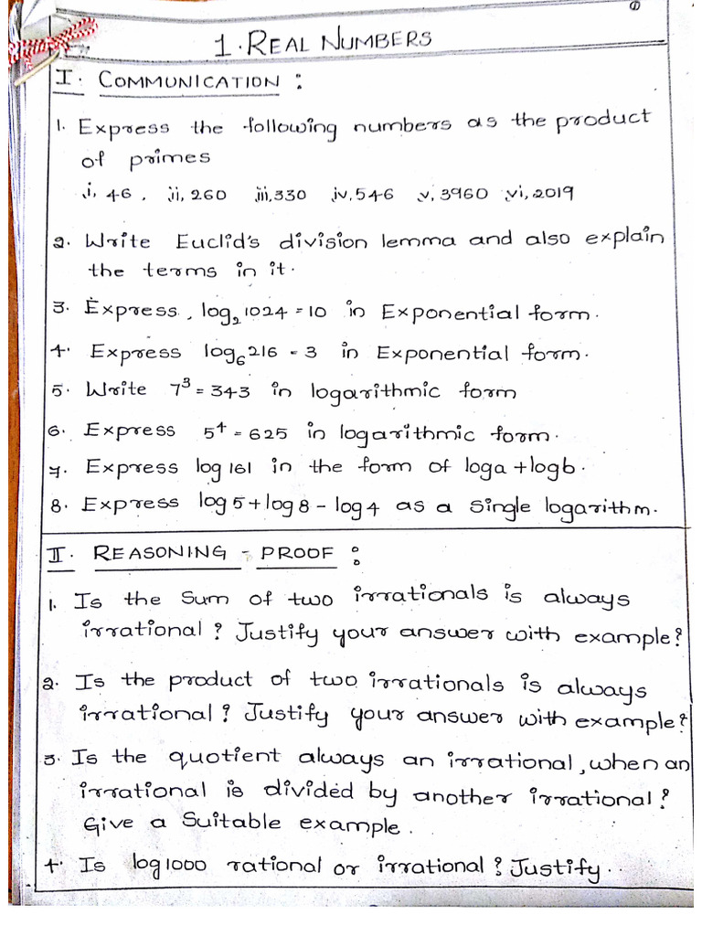 Tlm4all@10th Maths - Chapter Wise Possible Questions (HW) - em | PDF