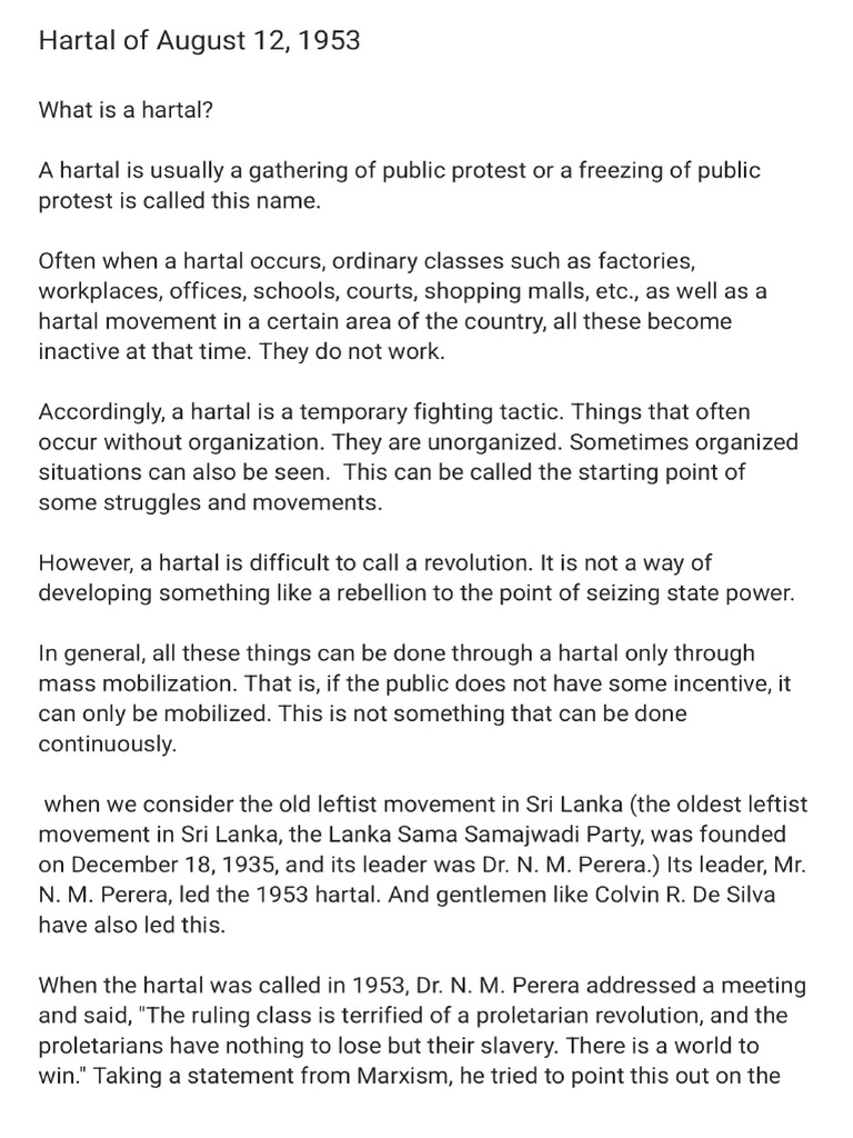53 Hartal | PDF
