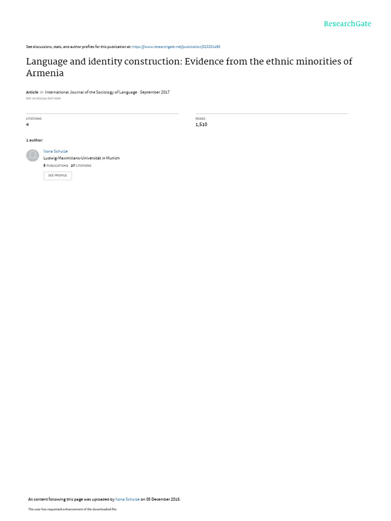 Language and Identity Construction | PDF | Jews | Kurds