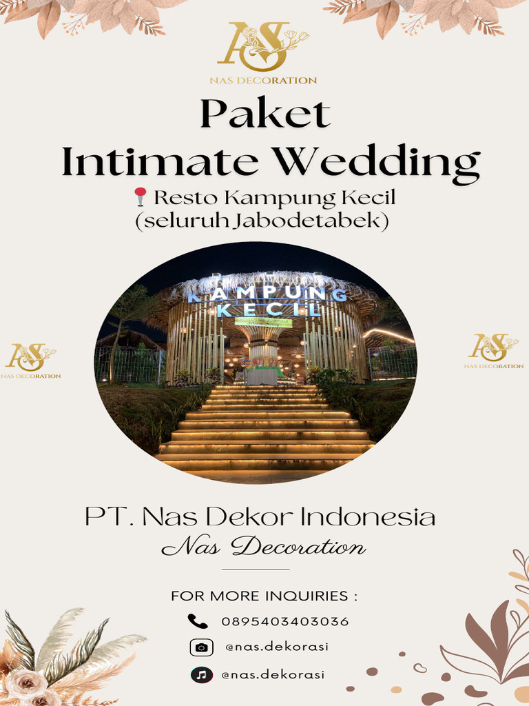 PL Intimate Wedding Kampung Terbaru | PDF
