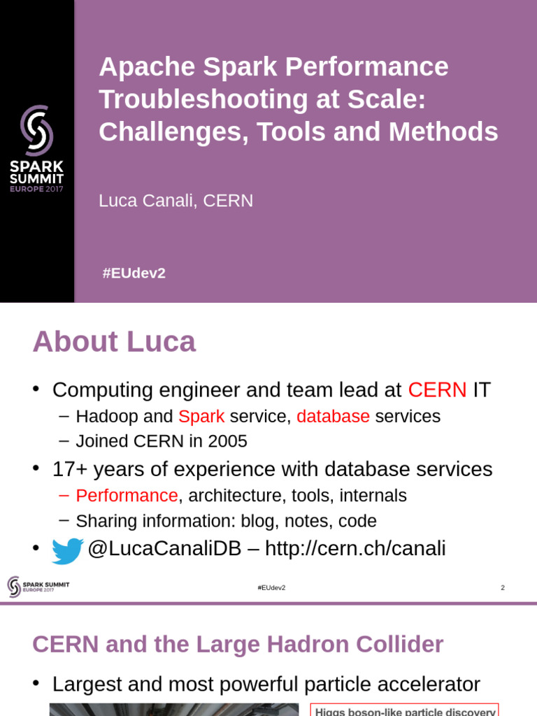 Apache Spark Performance Troubleshooting at Scale Challenges, Tools and Methods | PDF | Apache ...