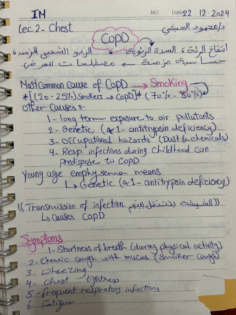 Lec 2 - Chest - COPD - MI | PDF