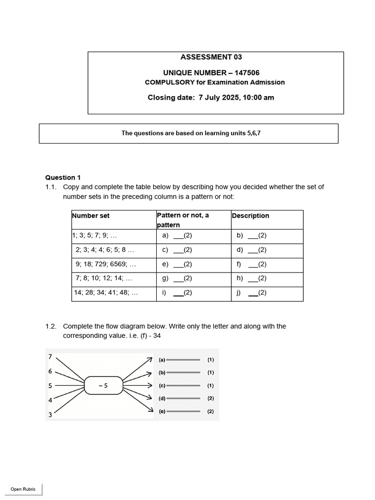 Assignment 3 OPM1501 - 2025 | PDF | Volume | Euclidean Geometry