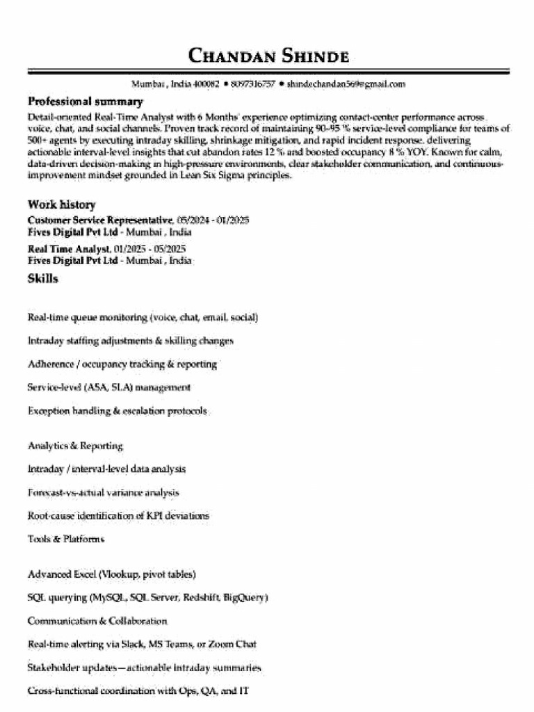 Chandan Resume 1 | PDF