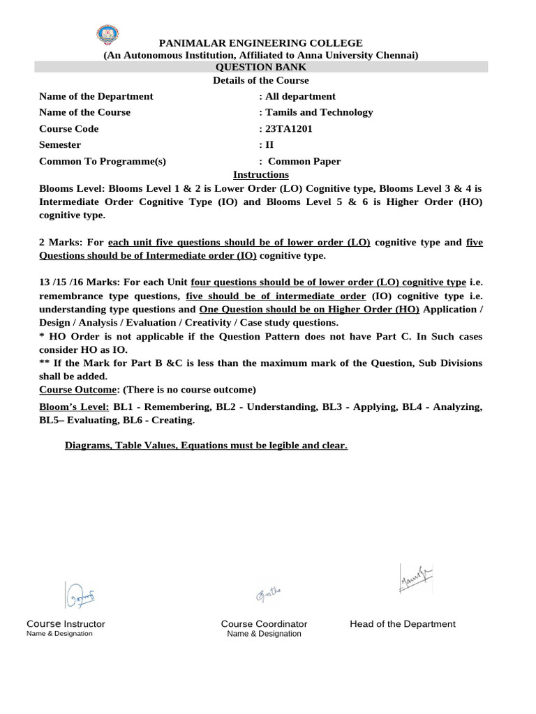 Tamils and Technology QB-Tamil | PDF