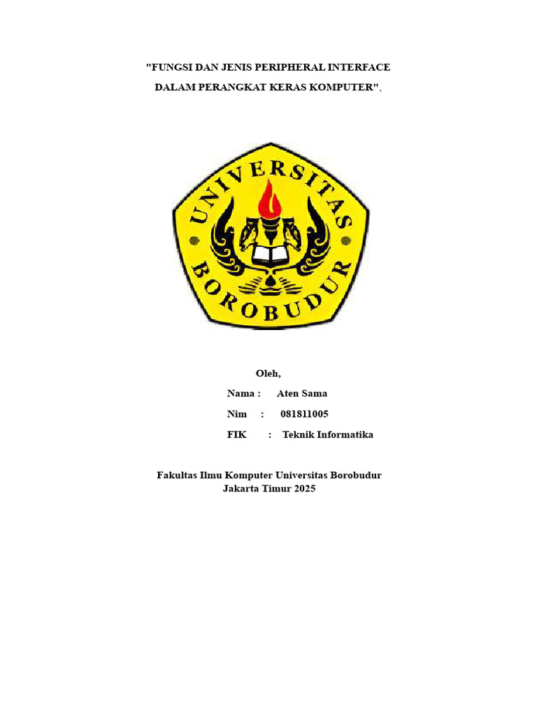 Fungsi dan Jenis Peripheral Interface | PDF