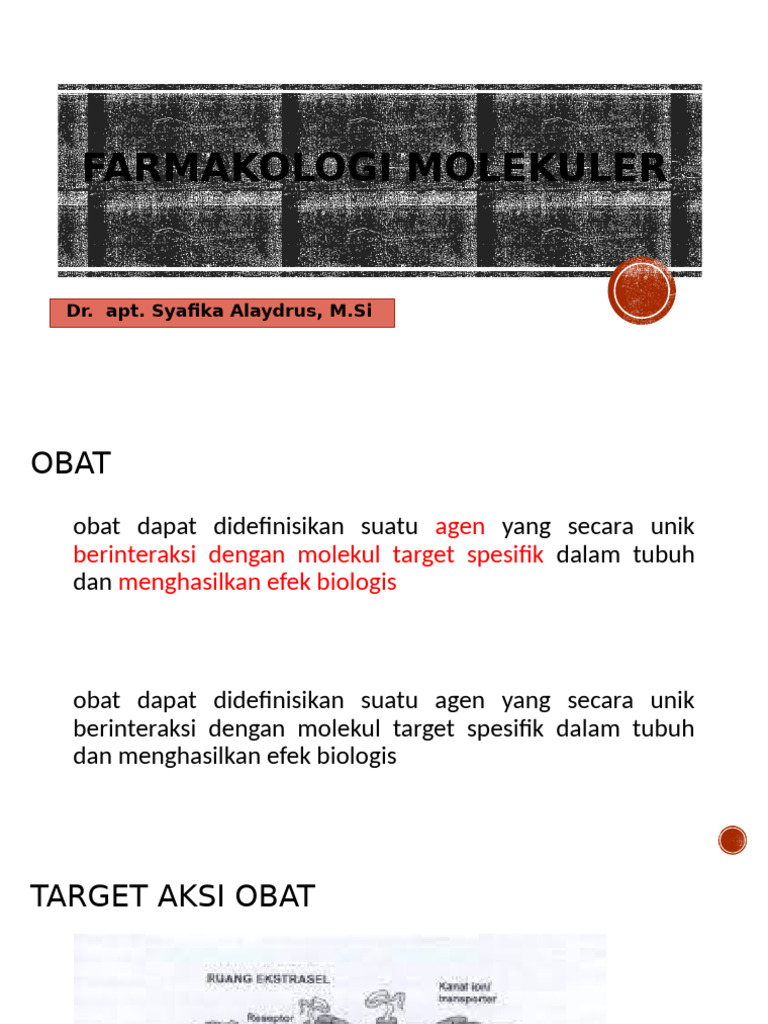 Farmakologi Molekuler dan Target Obat | PDF