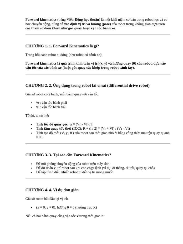 Forward Kinematics | PDF