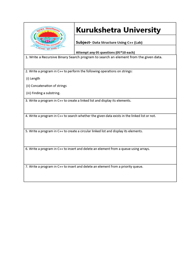 Lab - Data Structure Using C++-Assignment 2 | PDF