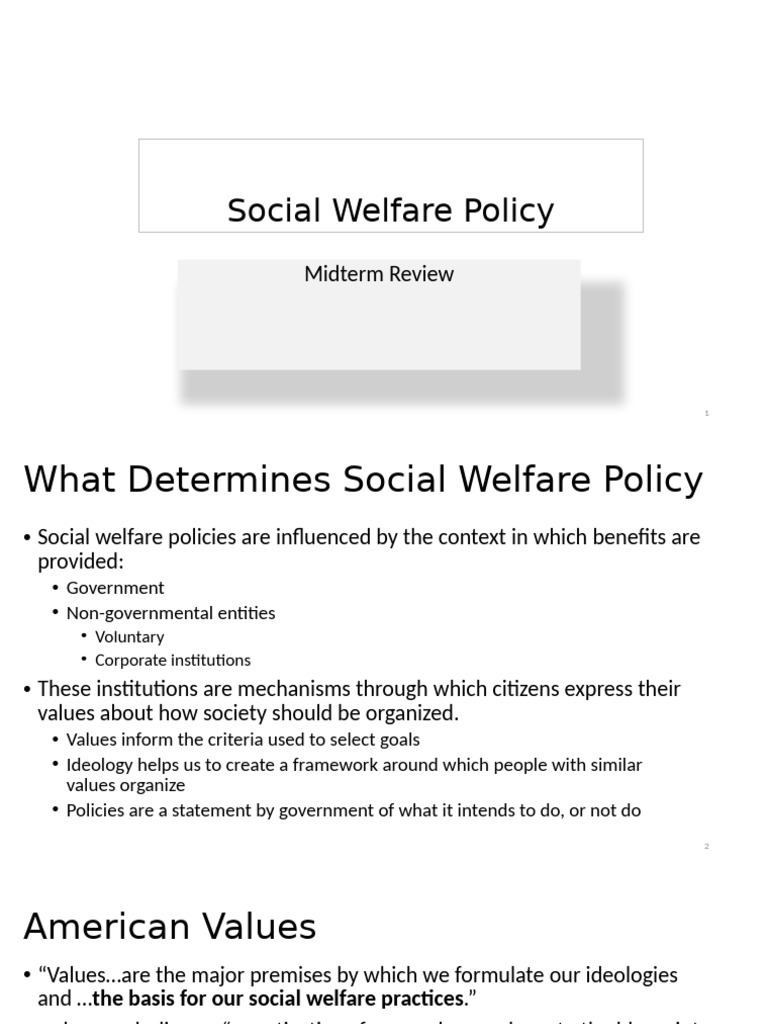 Understanding Social Welfare Policy | PDF | Social Security (United ...