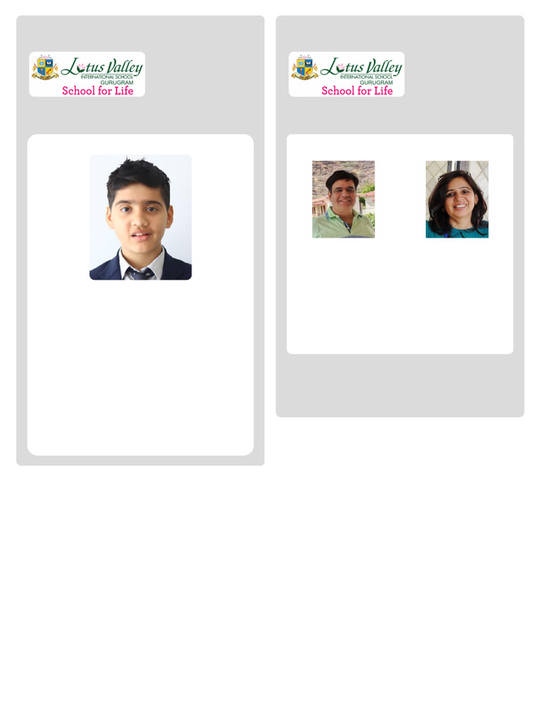 Student Id Card Parent Id Card | PDF