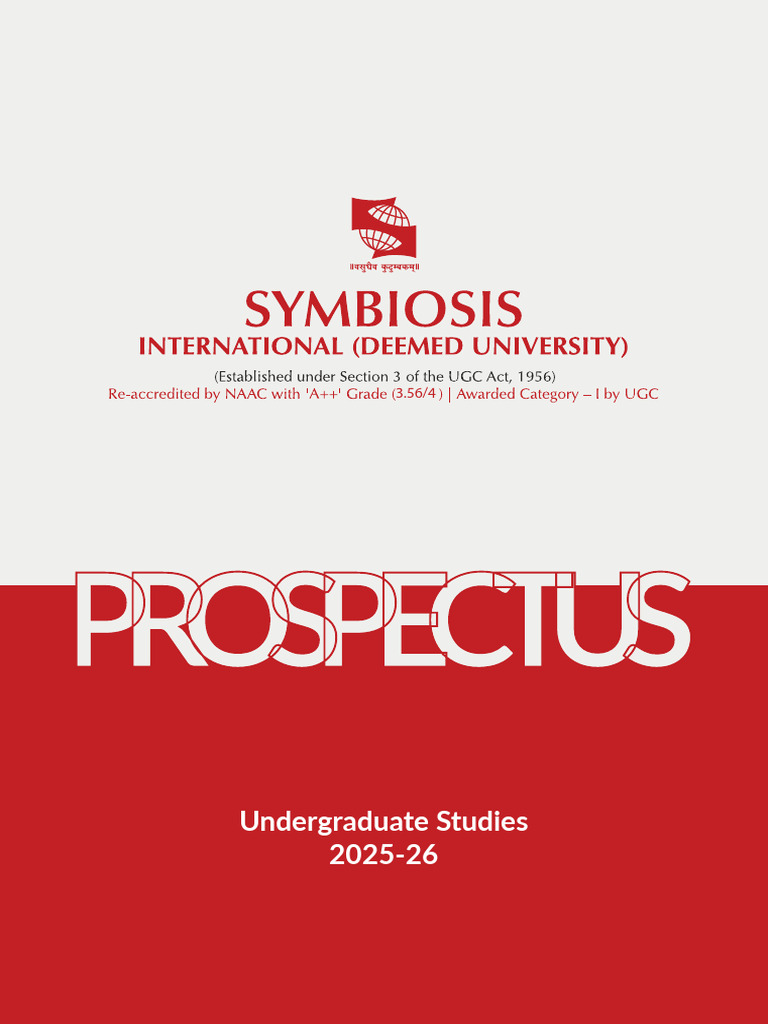UG Prospectus 2025 26 Dated May 15 2025 | PDF | Interdisciplinarity ...
