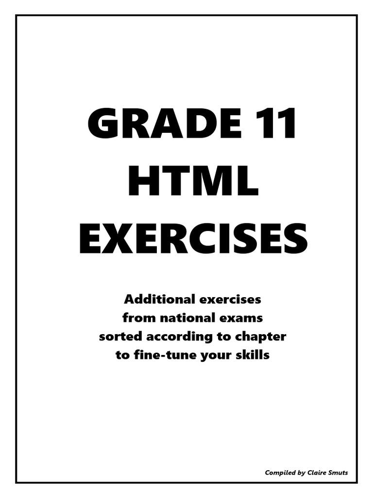 Grade 11 HTML Exercises Guide | PDF | Html | Software Development
