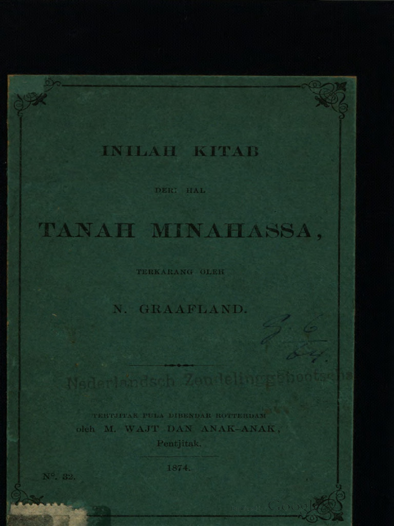 Inilah Kitab Deri Hal Tanah Minahassa | PDF