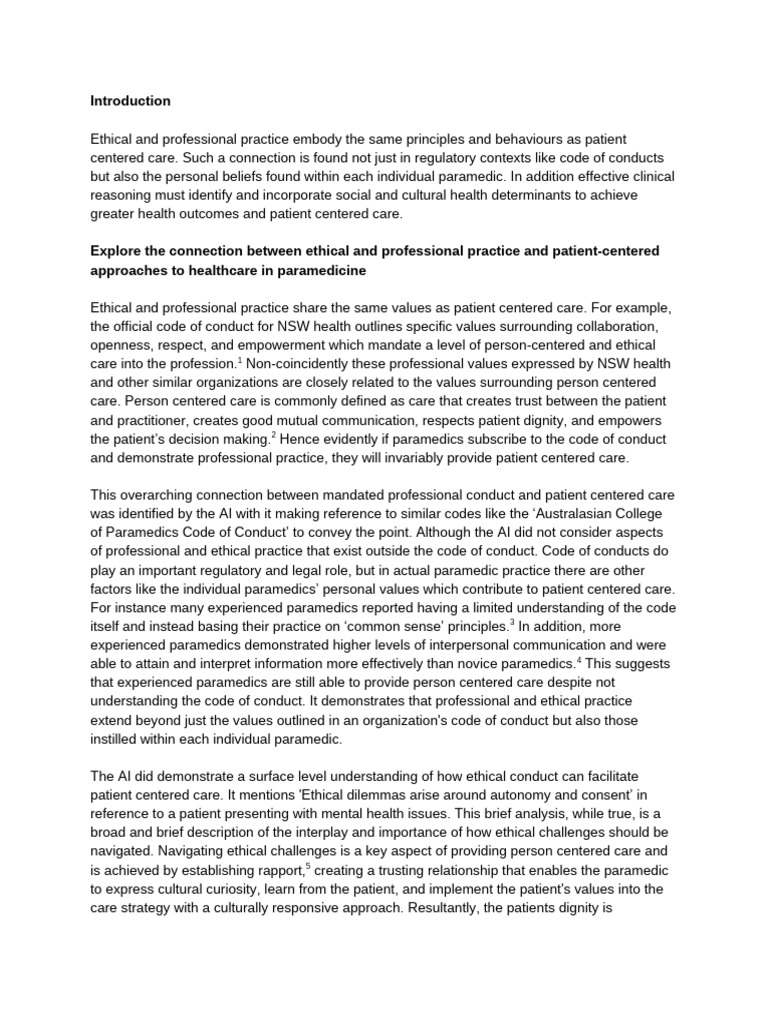 A2 Written Assessment | PDF | Paramedic | Mental Health