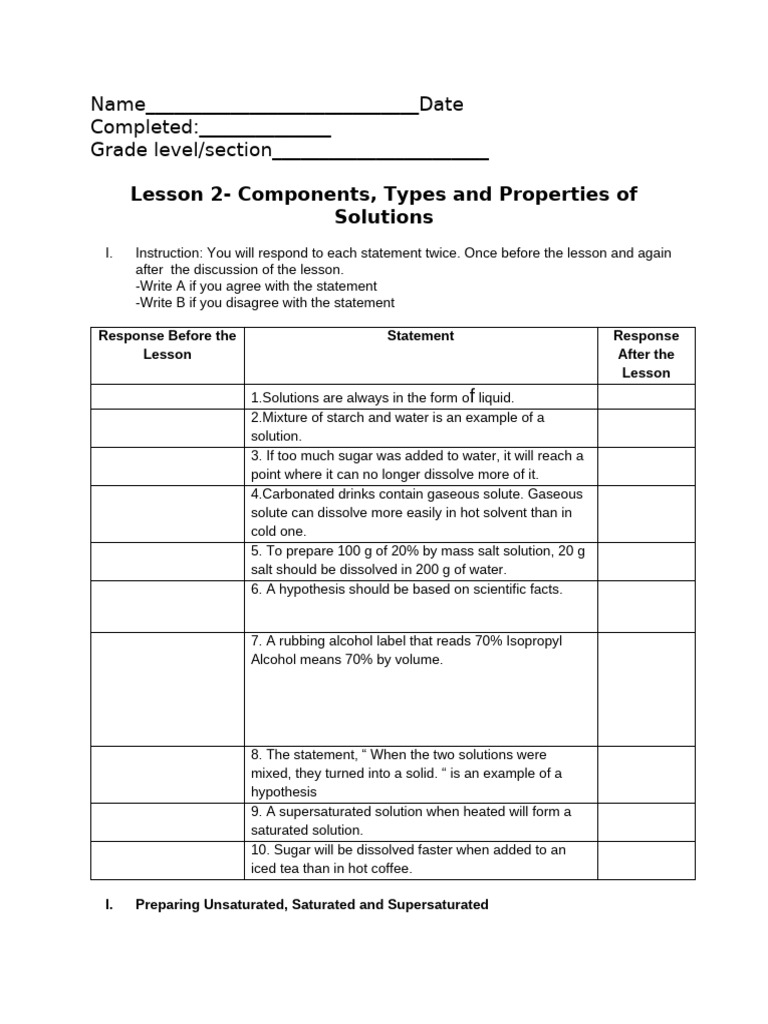 Lorraine Amor Gultiano - Science 7-Lesson 2 &3 | PDF | Concentration ...