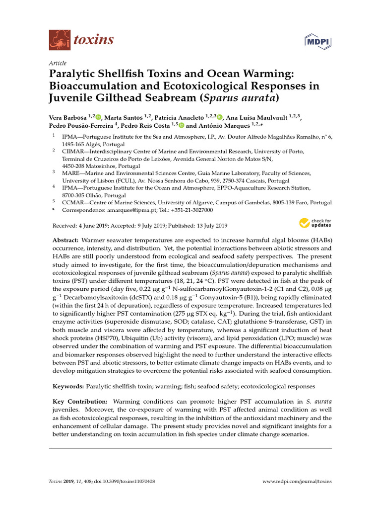 Toxins 11 00408 | PDF | Biology | Environmental Science