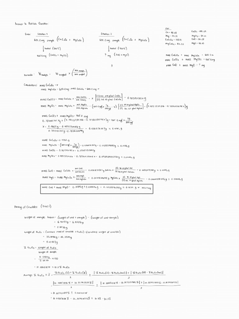 Postlab 3 Sample Calculations - 221007 - 092625 | PDF