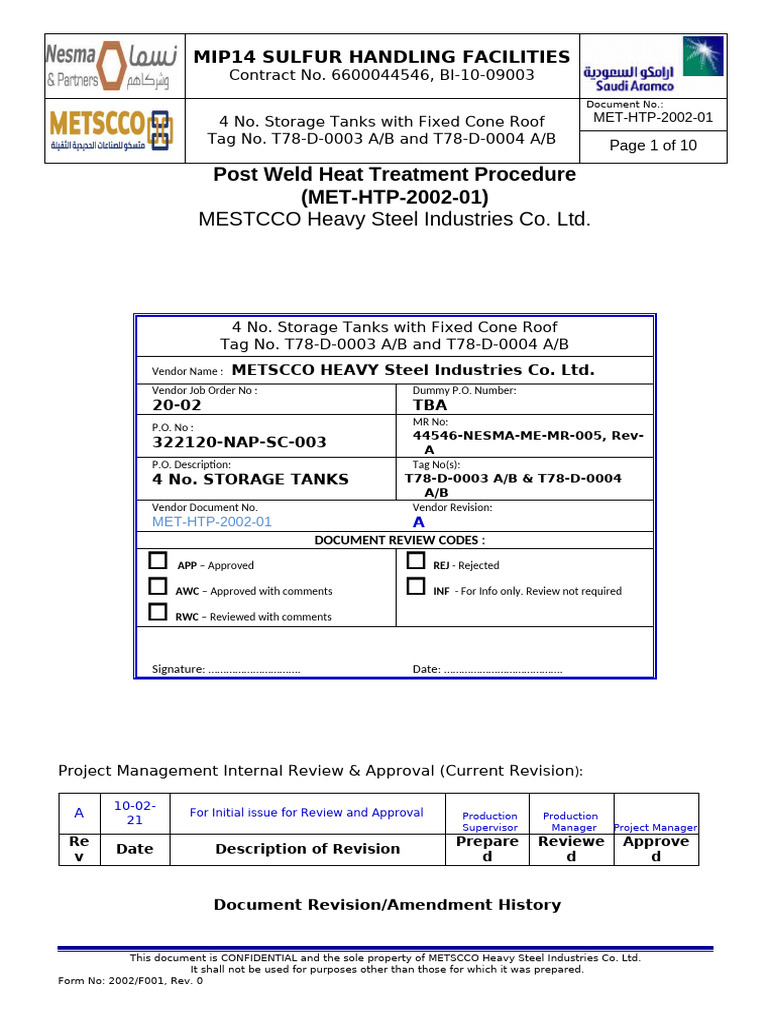 20 02 PWHT Procedure Revise | PDF | Heat Treating | Thermocouple