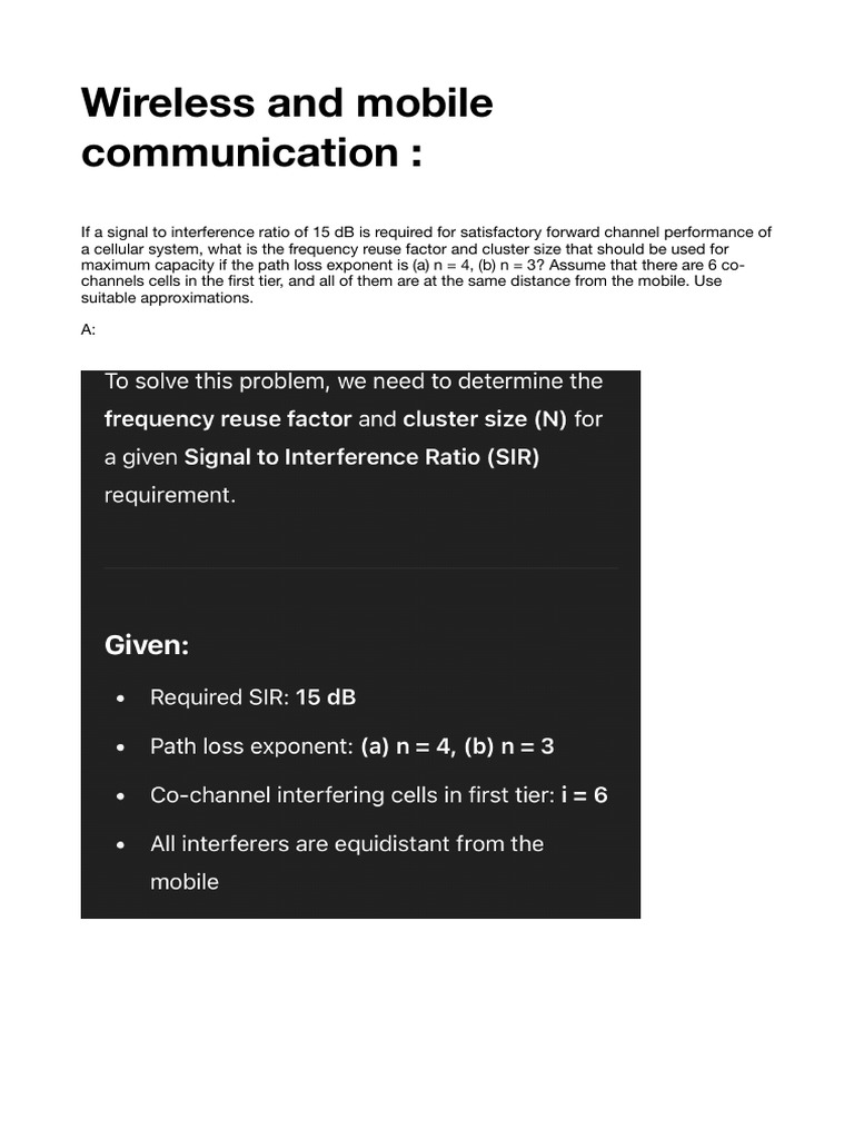 Wireless and Mobile Communication | PDF | Cellular Network | Channel Access Method