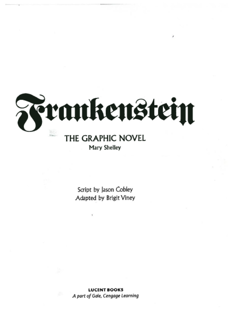 Frankenstein Graphic Novel | PDF | Novels