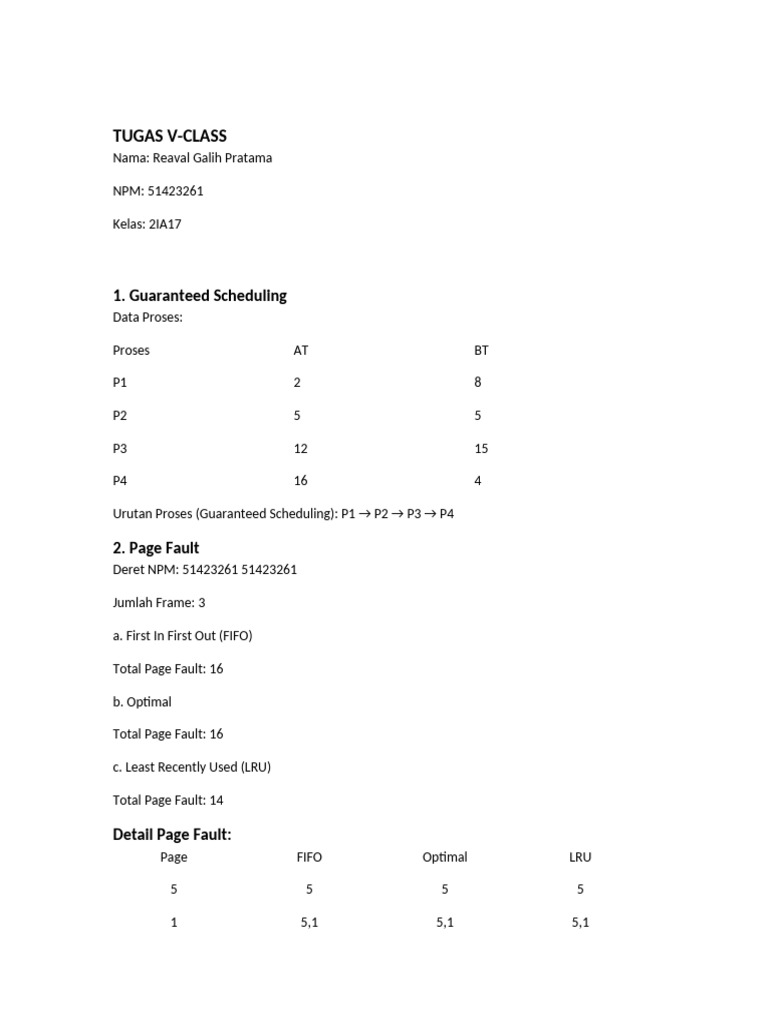 Tugas V Class Reaval Final | PDF