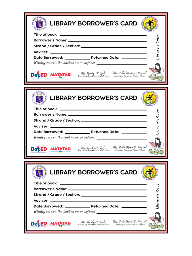 Library Borrower's Card | PDF