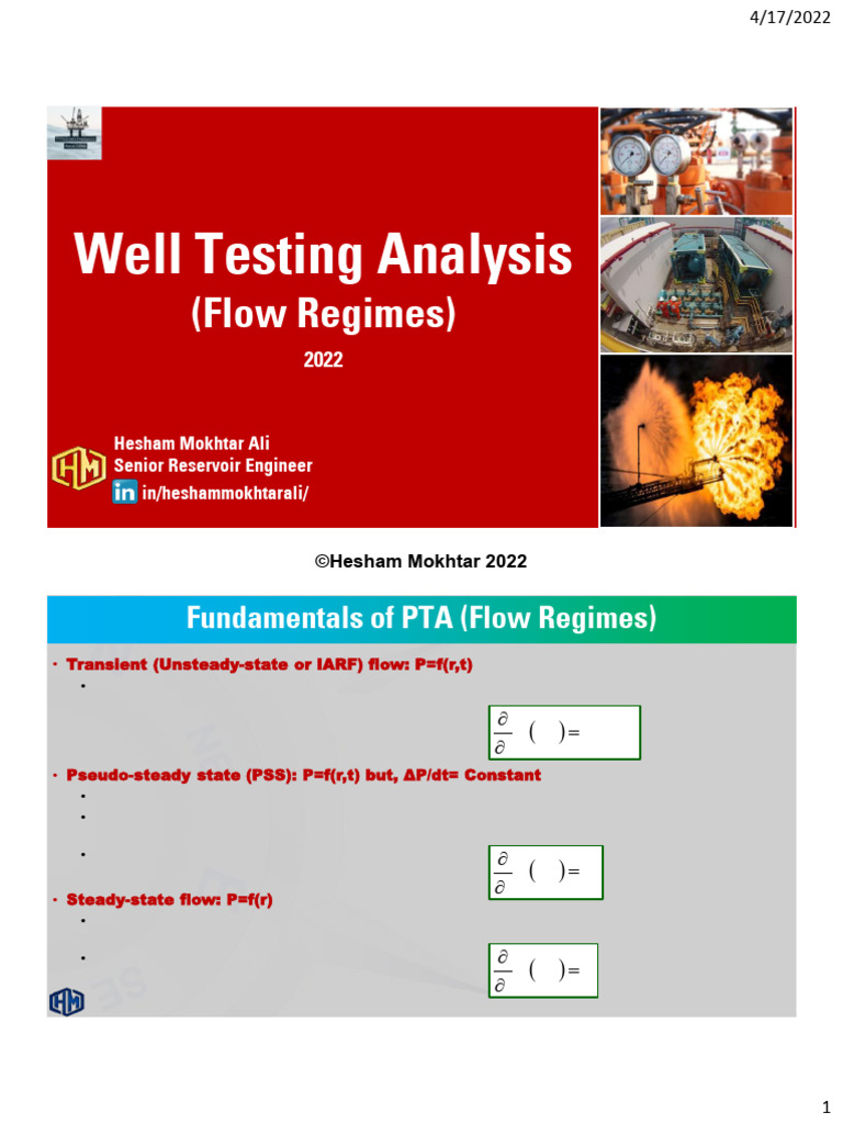 Well Testing Flow Regimes Explained | PDF | Fluid Dynamics | Physical ...