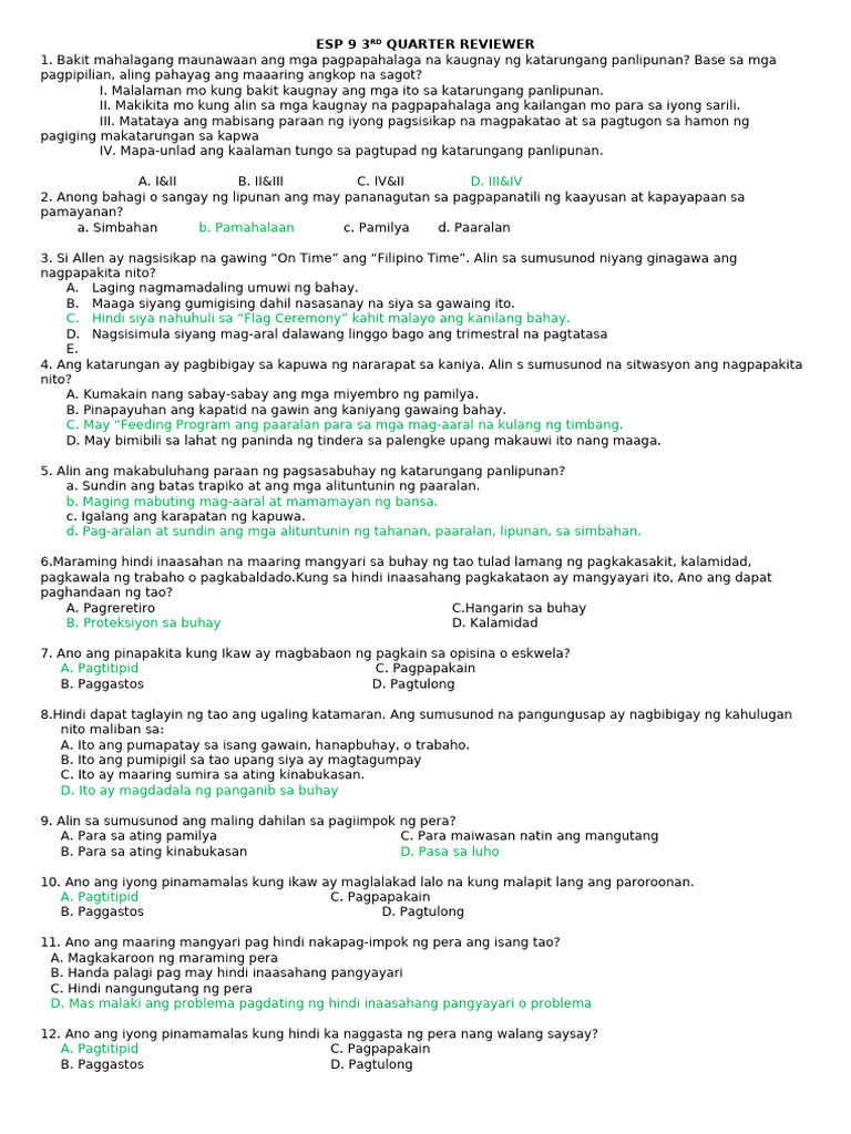 3 RDQ Esp Reviewer | PDF