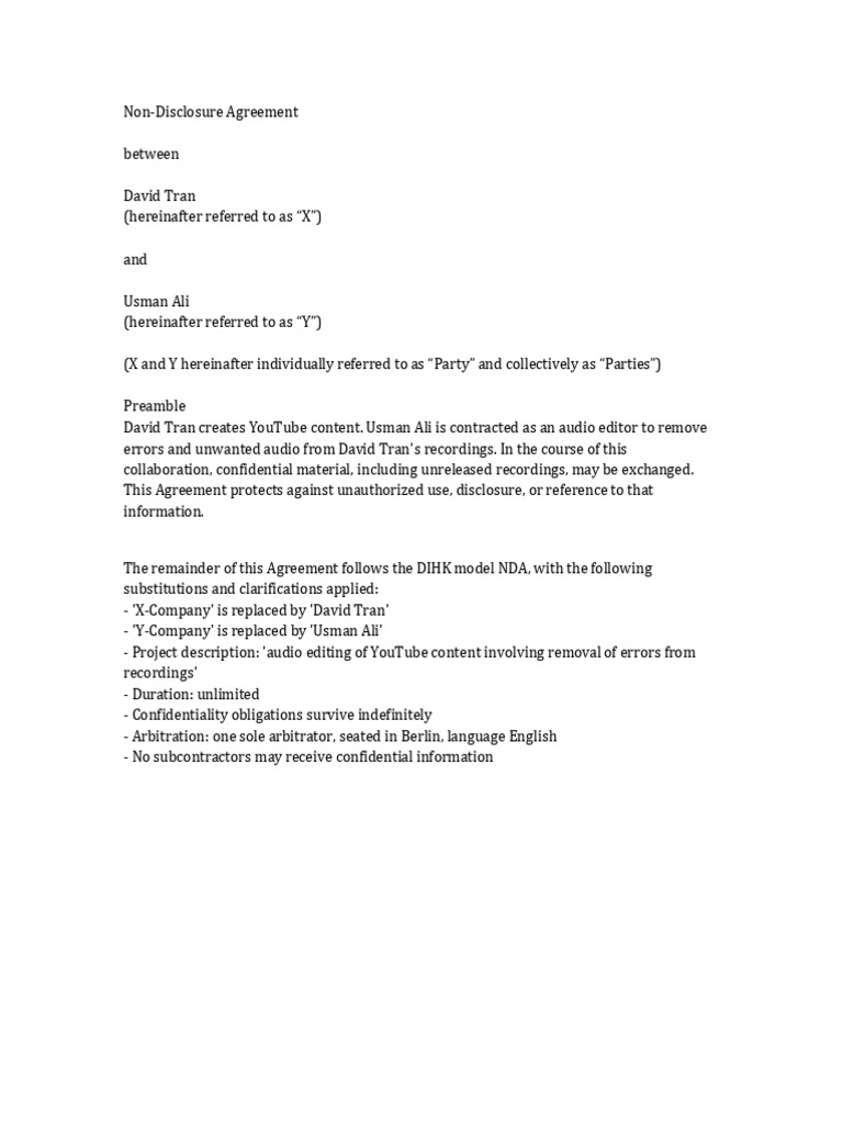 Customized NDA Fallback | PDF