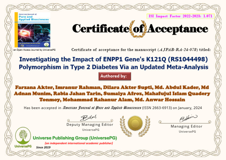 Certificate of Acceptance_AJPAB RA 24 078 | PDF