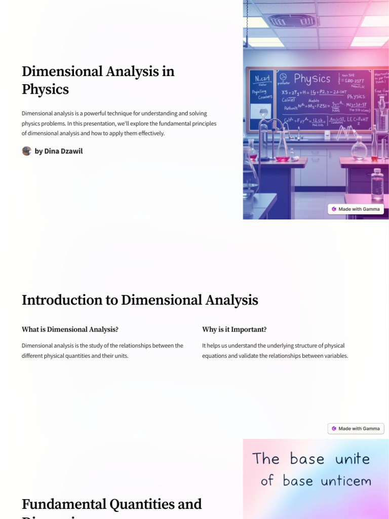 Dimensional Analysis in Physics Explained | PDF | Physics | Physical ...