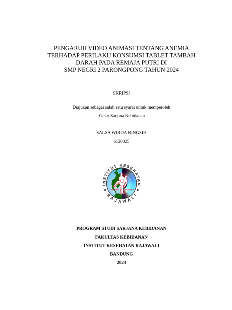 Video Animasi dan Perilaku TTD Remaja | PDF
