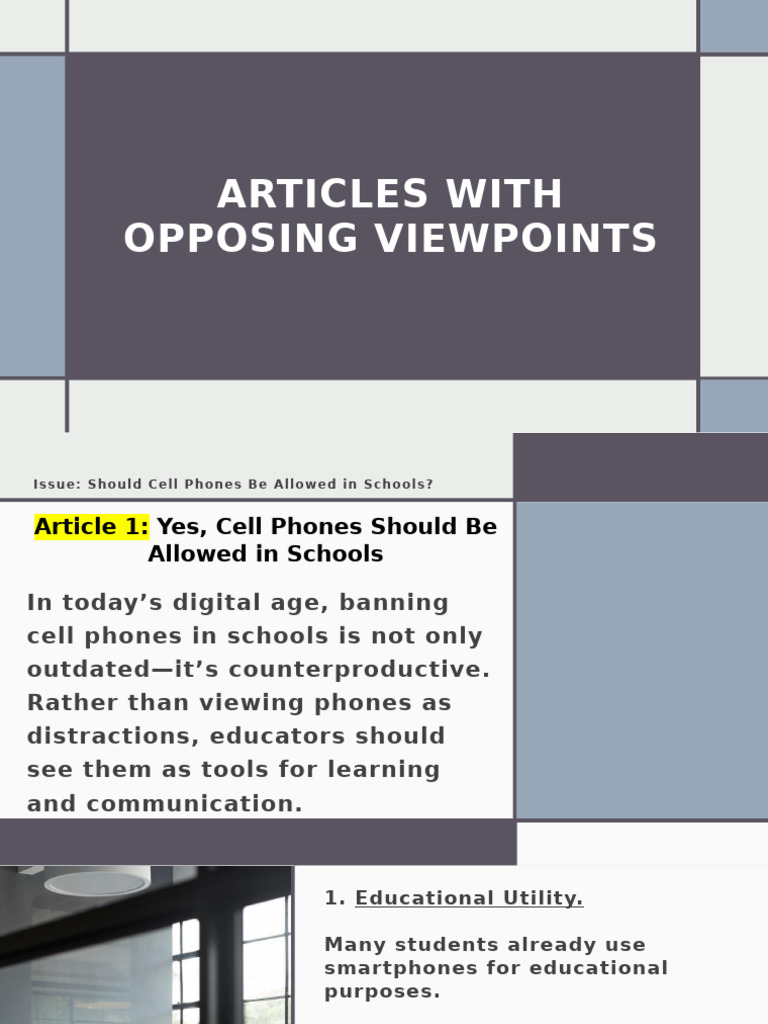 Articles With Opposing Viewpoints | PDF | Mobile Phones | Social Media