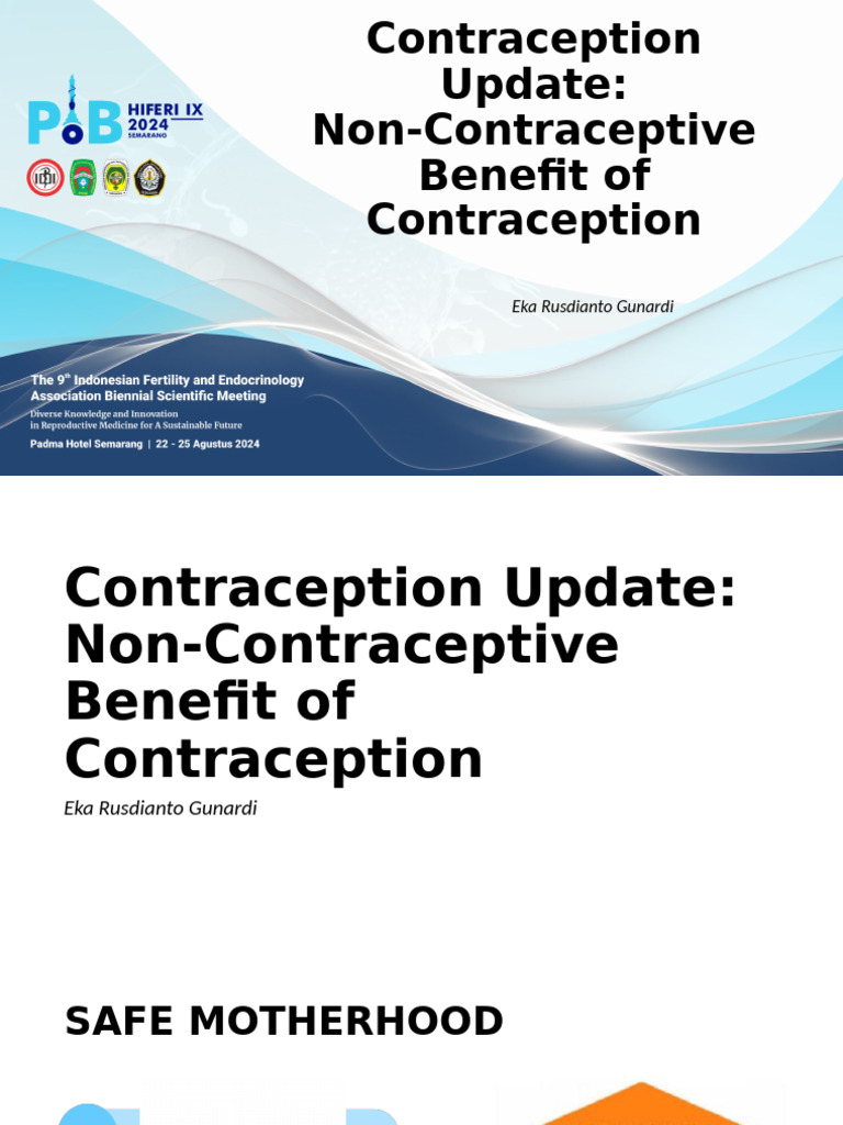 23 Juli, Contraception Update, Non - Contraceptive Benefit of ...