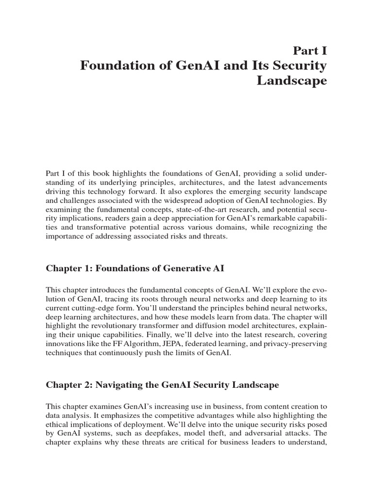 Foundation of Genai and Its Security Landscape: Chapter 1: Foundations ...