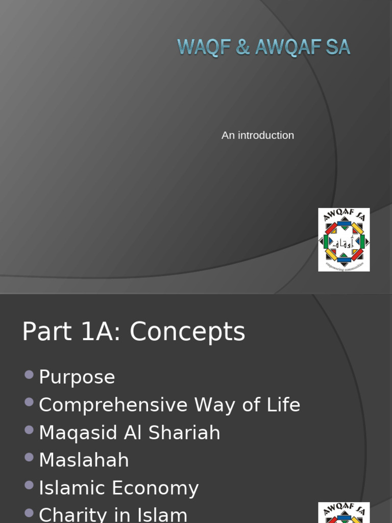1 Waqf Awqaf Sa An Introduction Revised 06052015 | PDF | Islamic Ethics | Islamic Jurisprudence