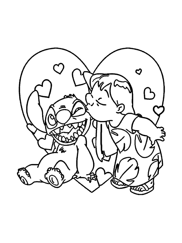 Lilo and Stitch Coloring Page | PDF