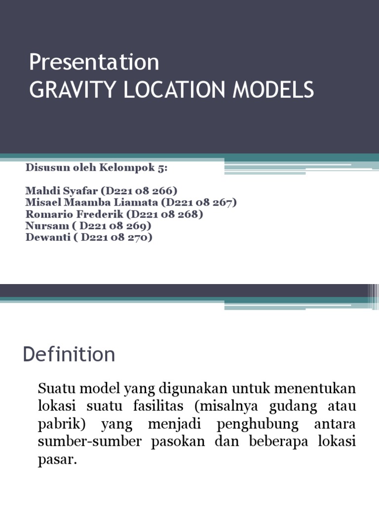 Gravity Models | PDF