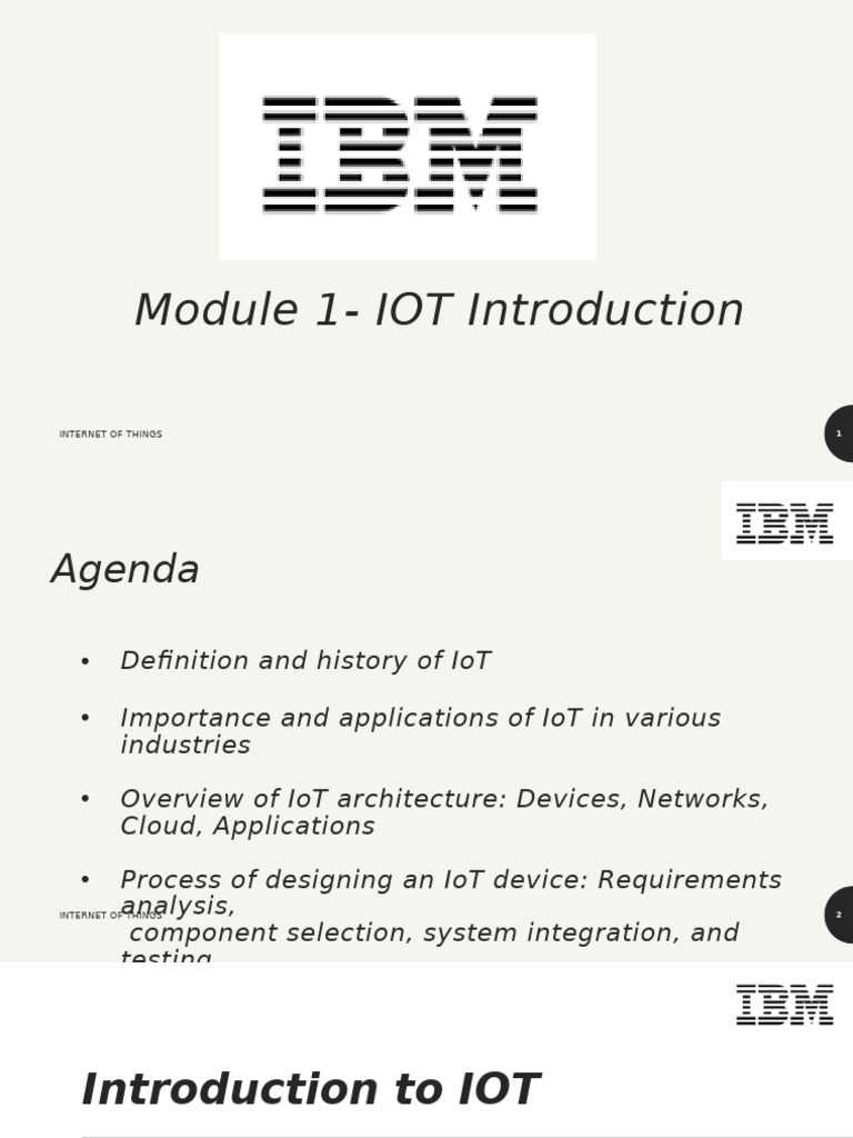 Iot - Modules 1 - Introduction To Iot | PDF | Internet Of Things | Cloud Computing
