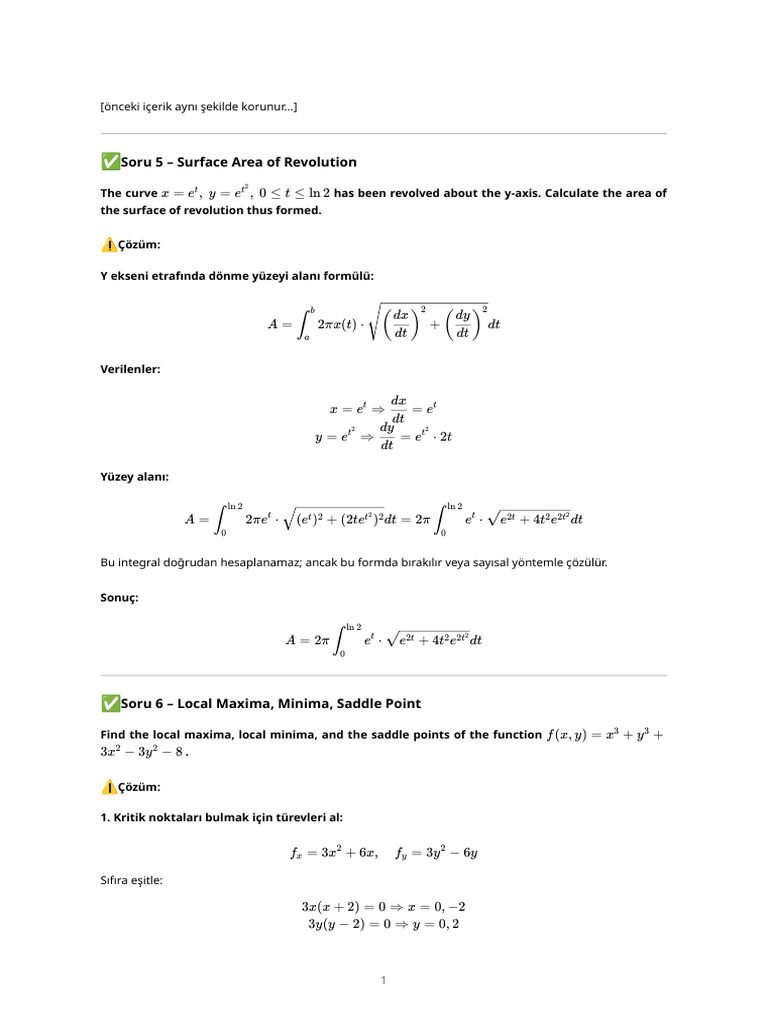 Calculus2 Final Solutions | PDF