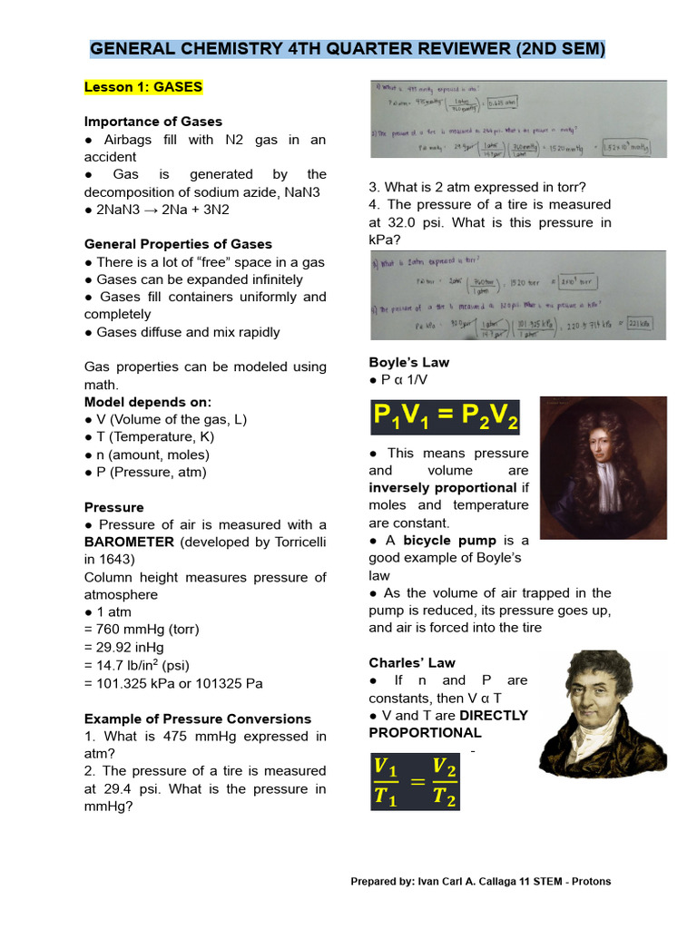Chemistry 4th Quarter Review Guide | PDF | Chemical Bond | Atomic Orbital