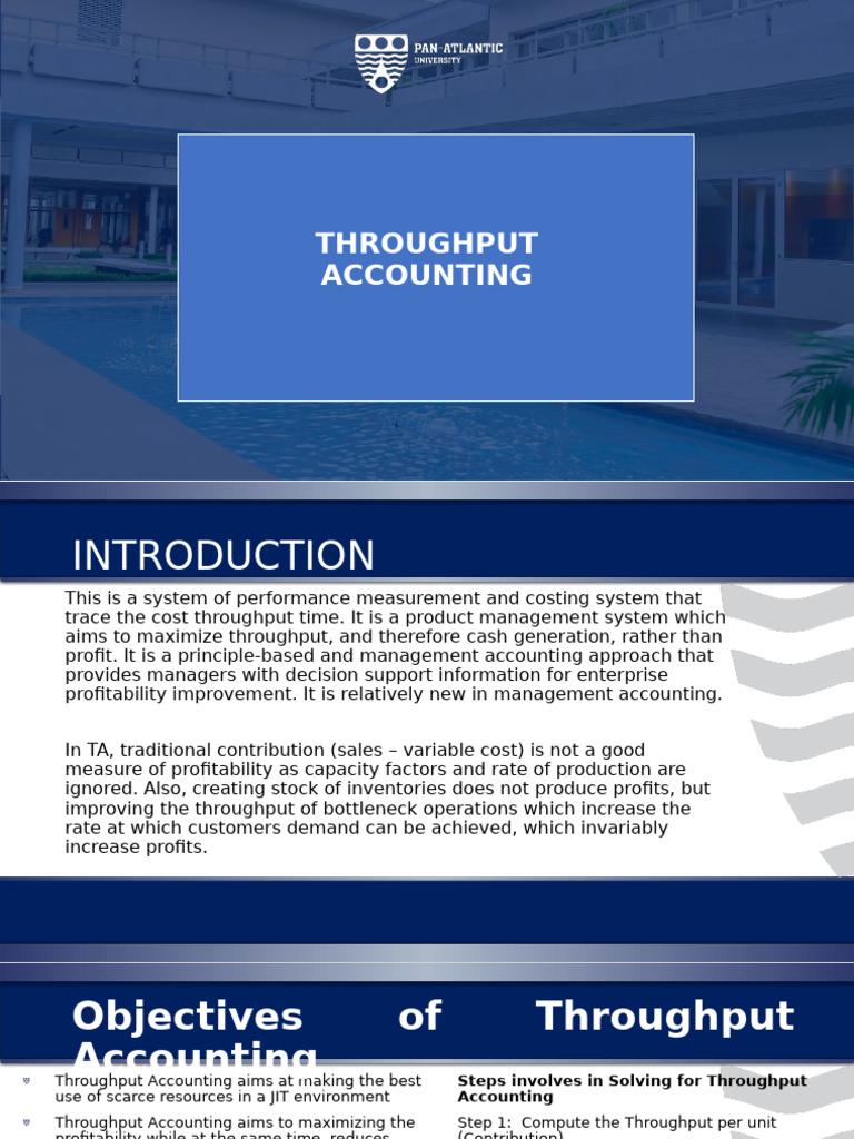 Throughput Accounting | PDF | Cost Accounting | Business Economics