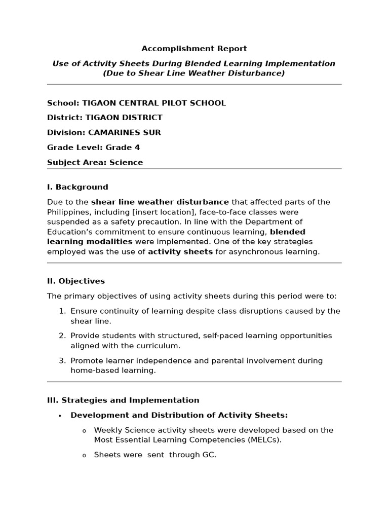 Accomplishment Report-PMES Obj.10 | PDF | Learning | Behavior Modification